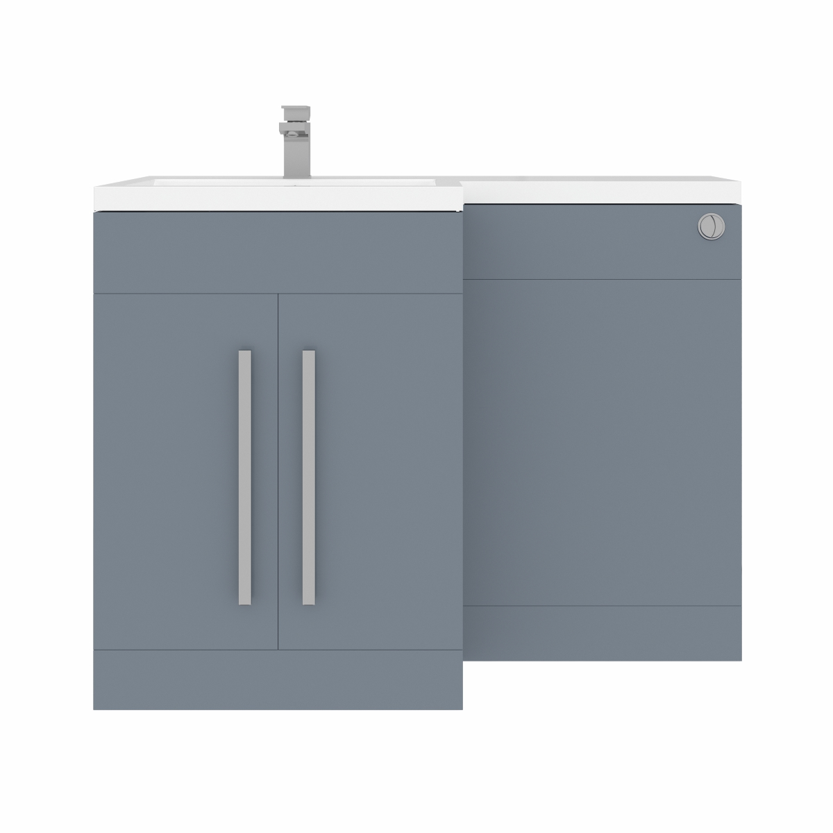 L Shape Basin Vanity BTW Toilet Bathroom Furniture Suite Bath Panel ...