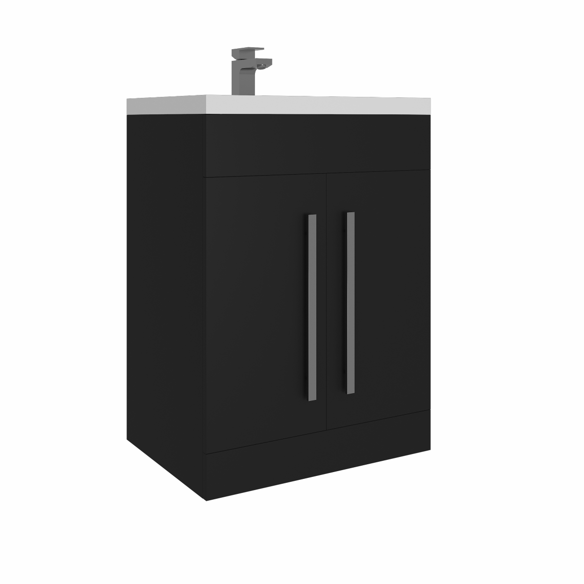 L Shape Black Vanity Unit Bathroom Furniture Suite Basin Sink Toliet ...