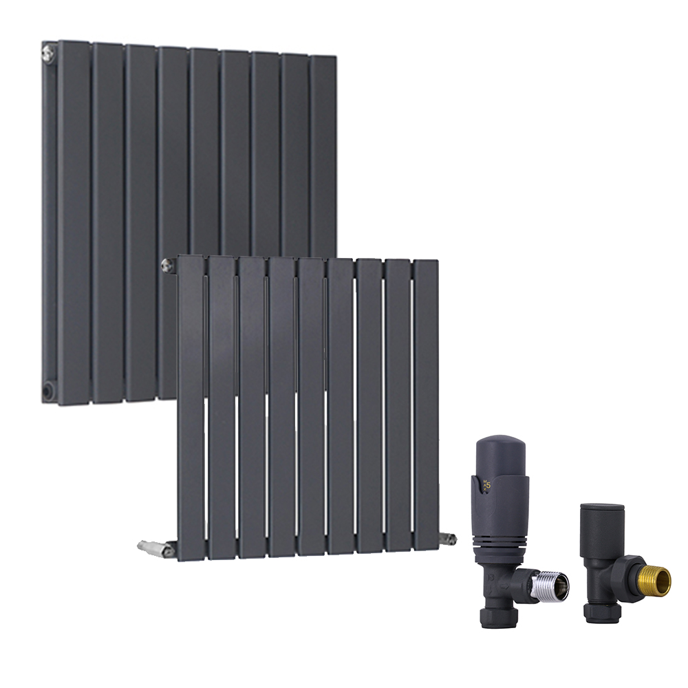 Designer Grey Flat Oval Panel Horizontal Vertical Radiator ...