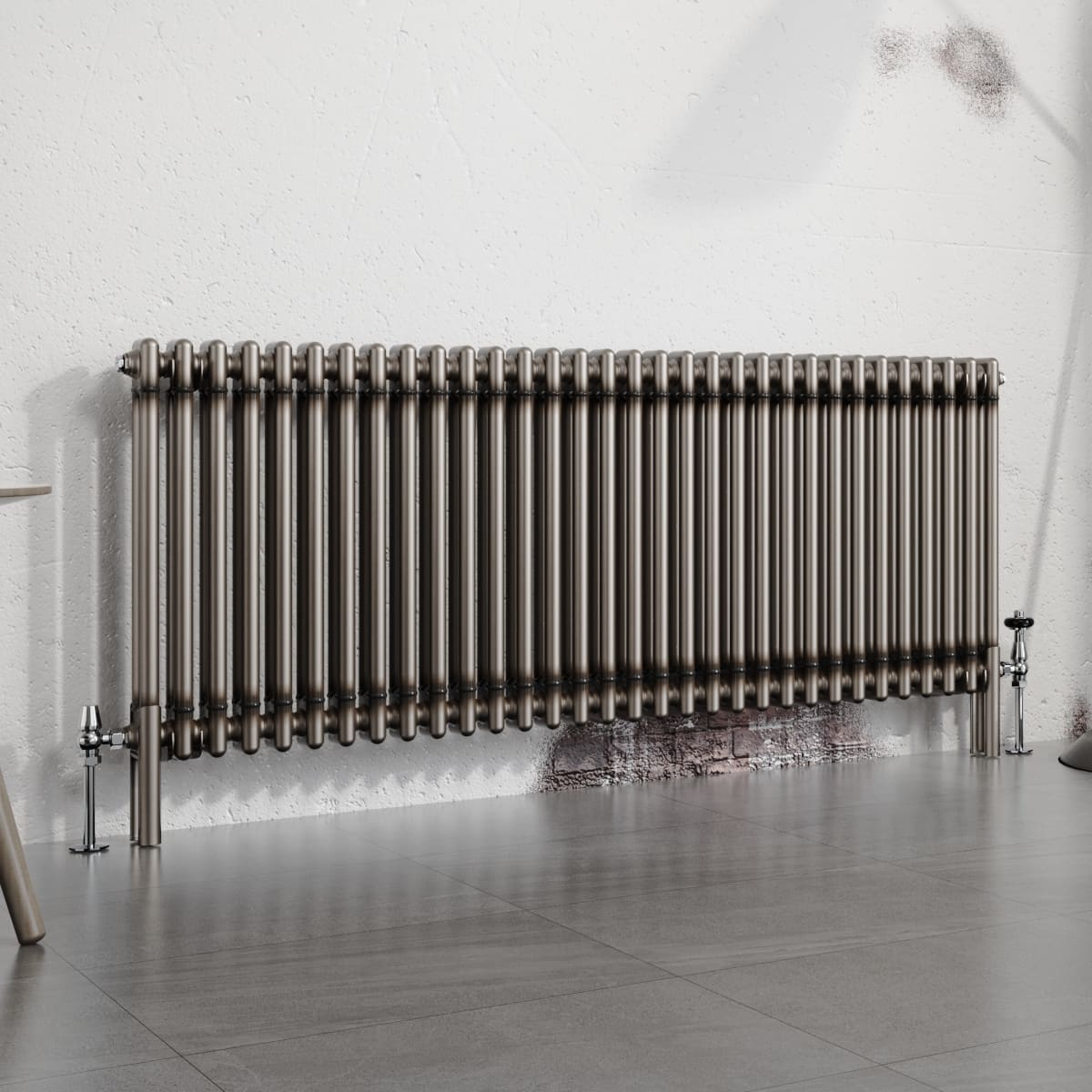 Traditional 2 3 4 Column Raw Metal Radiator Horizontal Vertical Cast ...