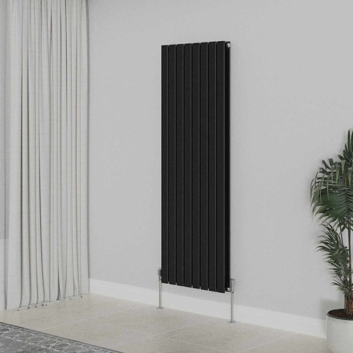Designer Radiator Flat Panel Oval Column Central Heating Towel Rail ...