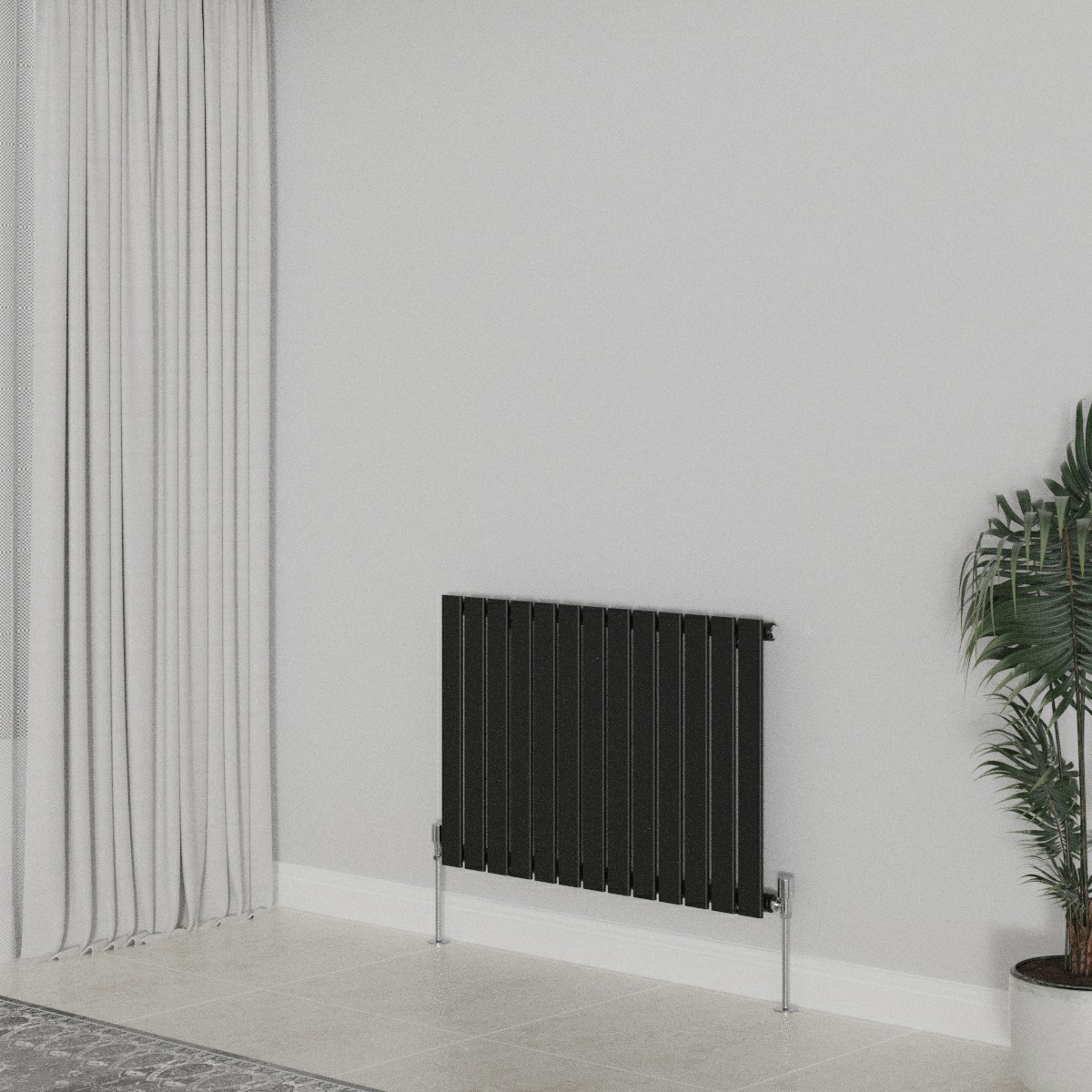Designer Radiator Flat Panel Oval Column Central Heating Towel Rail ...