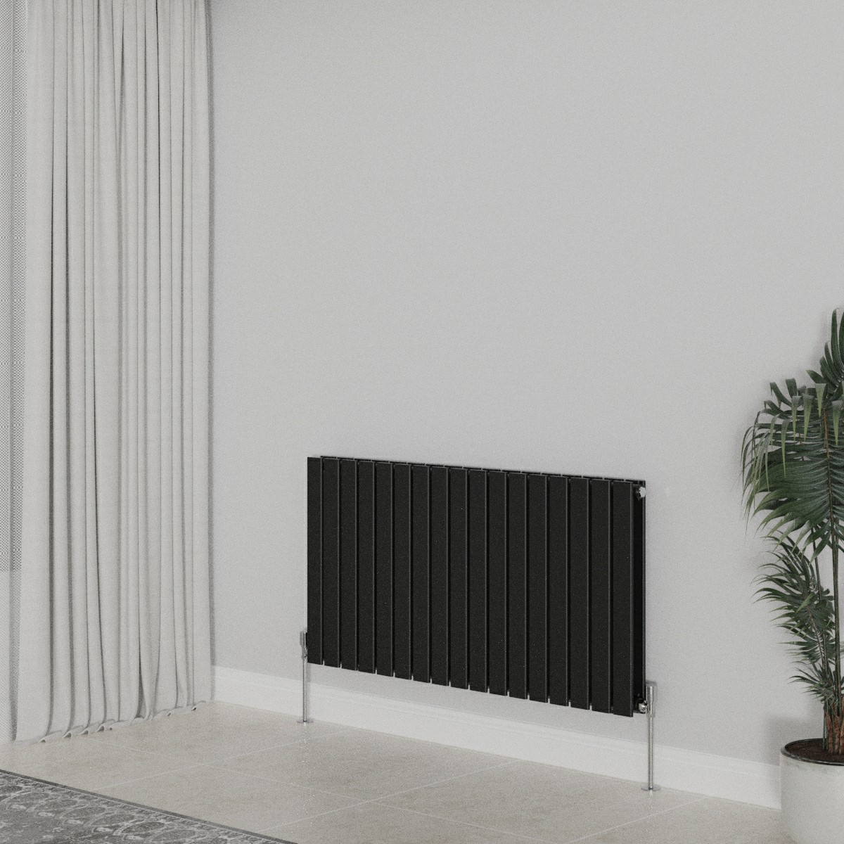 Designer Radiator Flat Panel Oval Column Central Heating Towel Rail ...