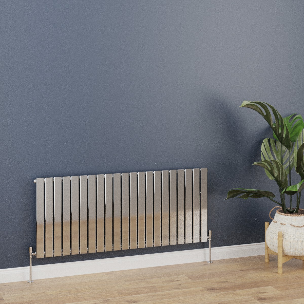 Chrome Vertical Horizontal Radiator Flat Panel Central Heating Towel ...