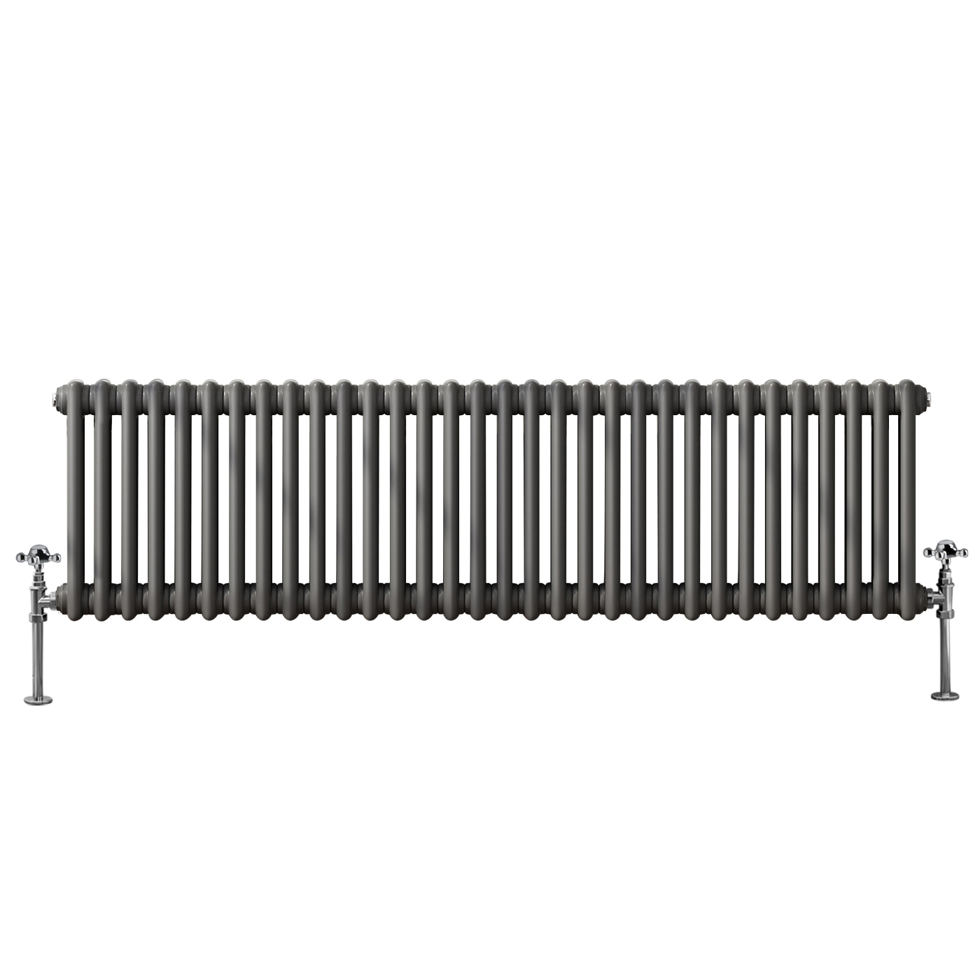 Traditional Radiators Double Triple Horizontal Anthracite Grey Cast ...