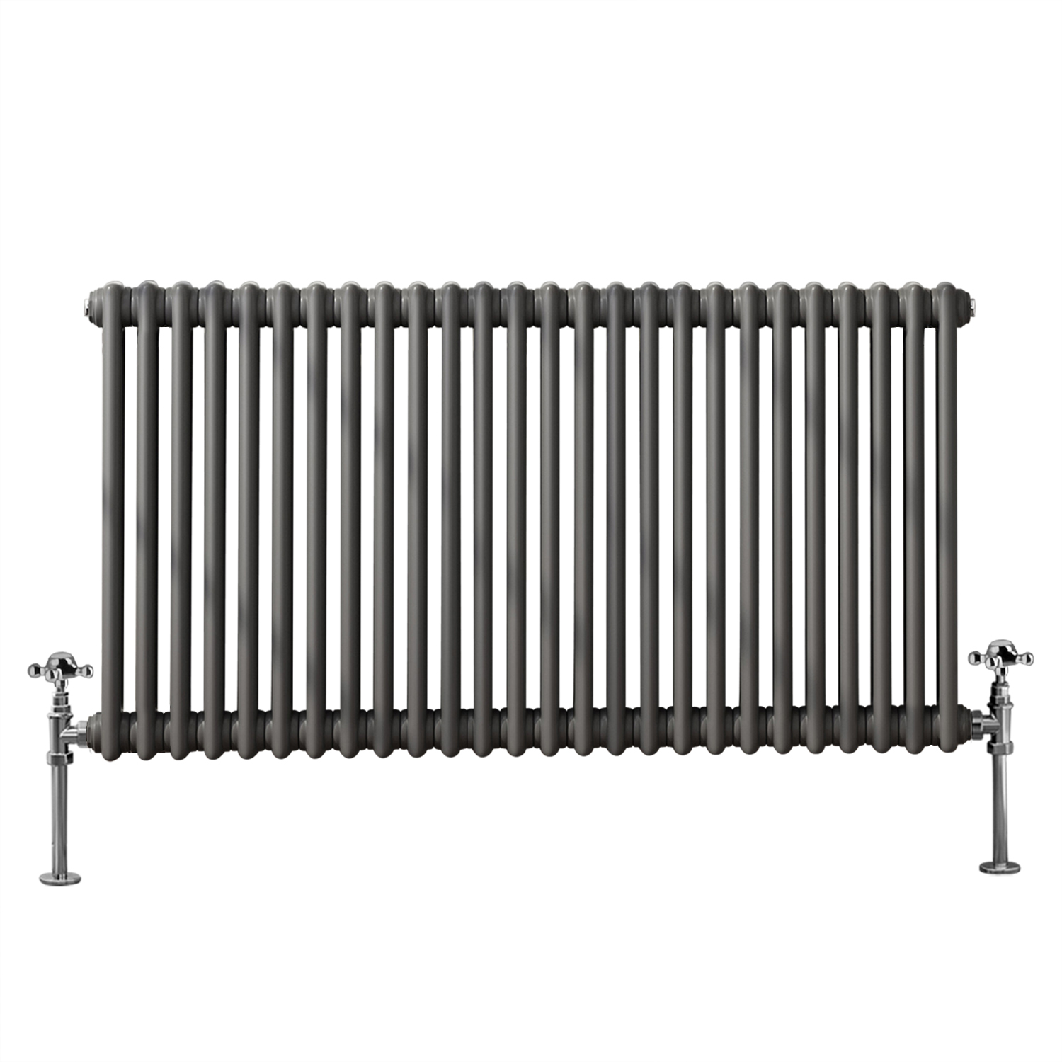 Traditional Radiators Double Triple Horizontal Anthracite Grey Cast ...