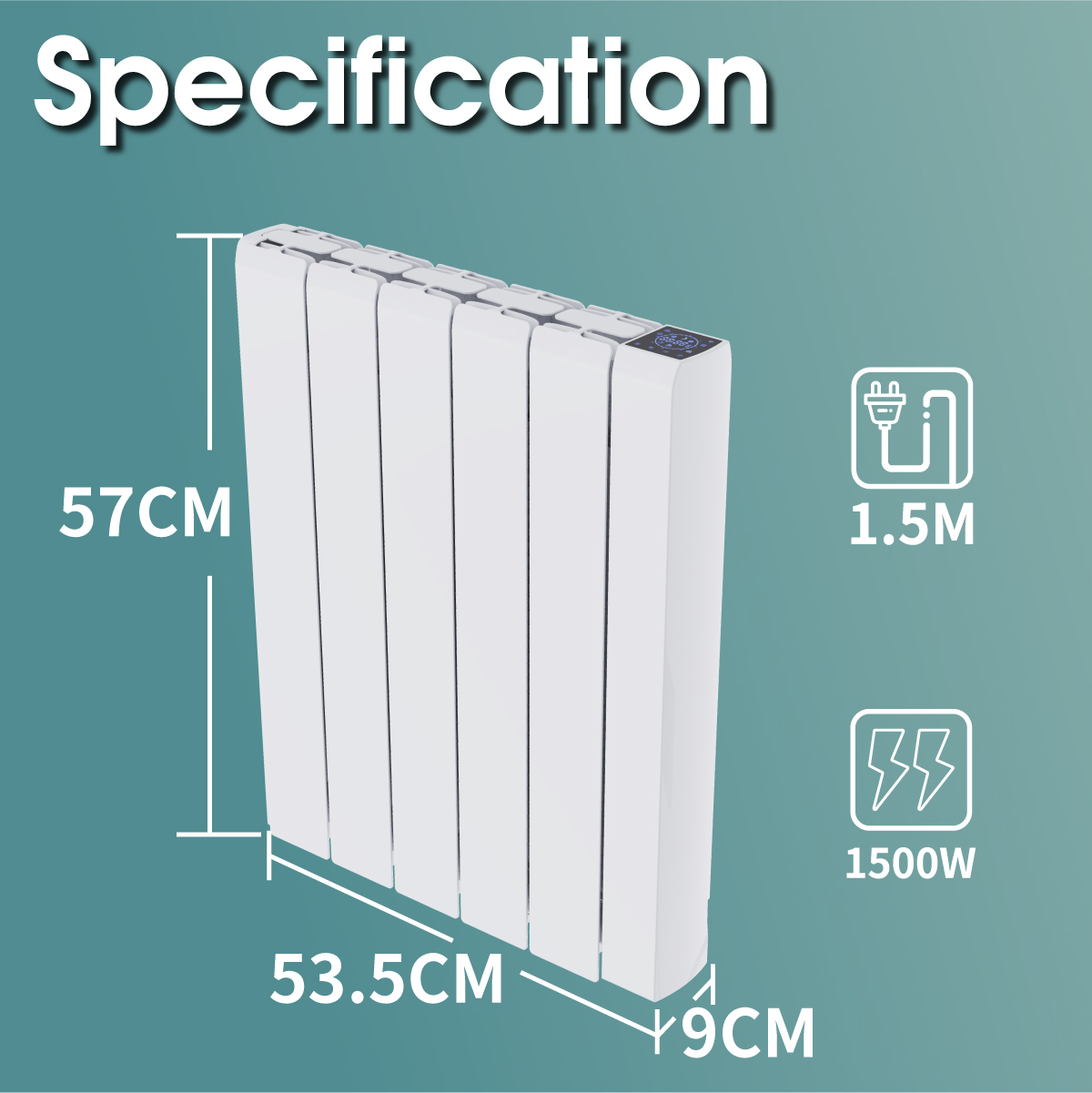 Ceramic Electric Radiator Heating 700W-2000W With Wifi Control | eBay UK
