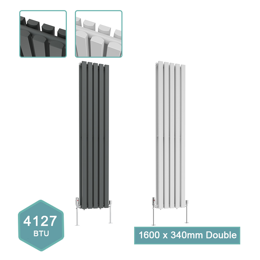 Vertical Horizontal Rectangle Flat Panel Heating Radiators White Matt ...