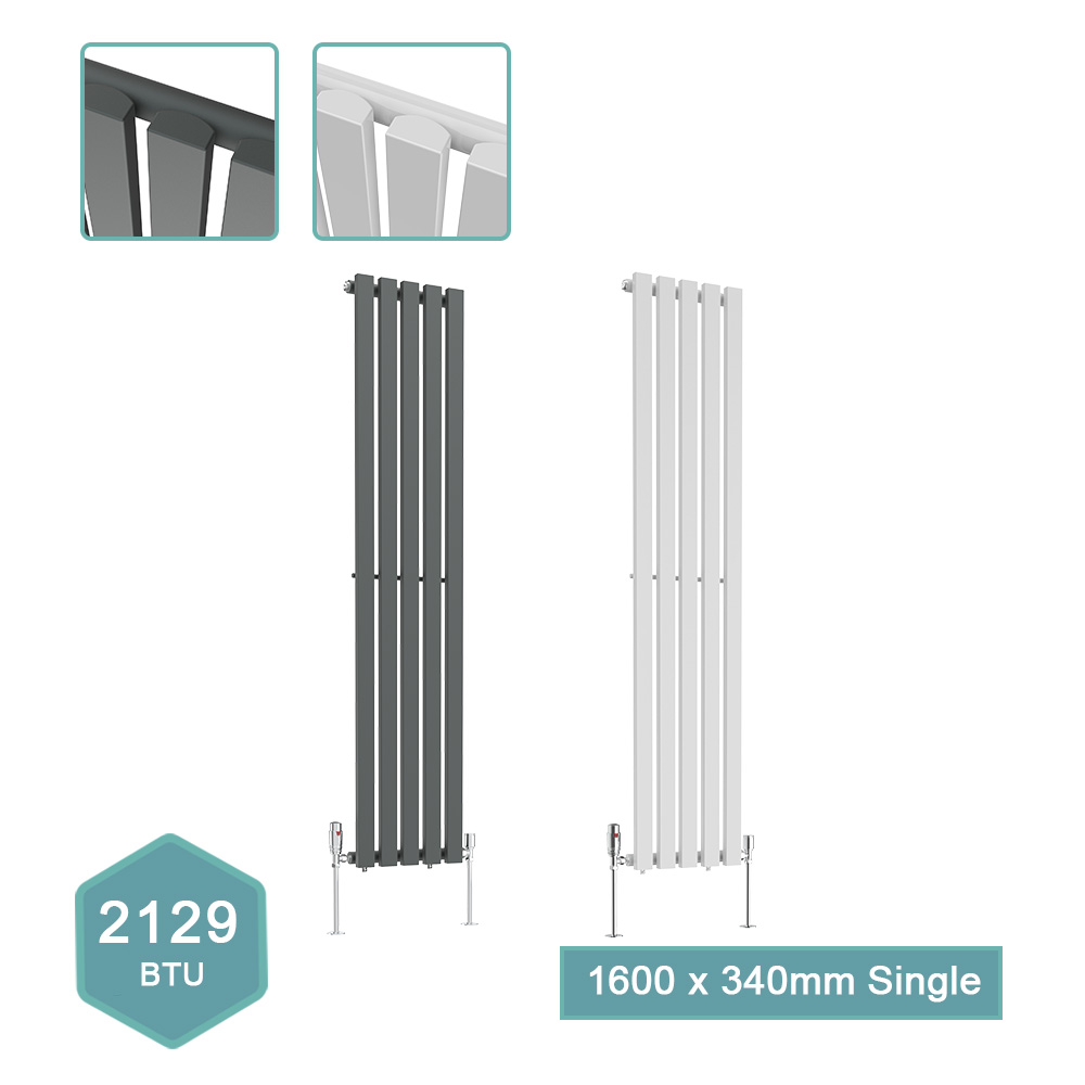 Vertical Horizontal Rectangle Flat Panel Heating Radiators White Matt ...