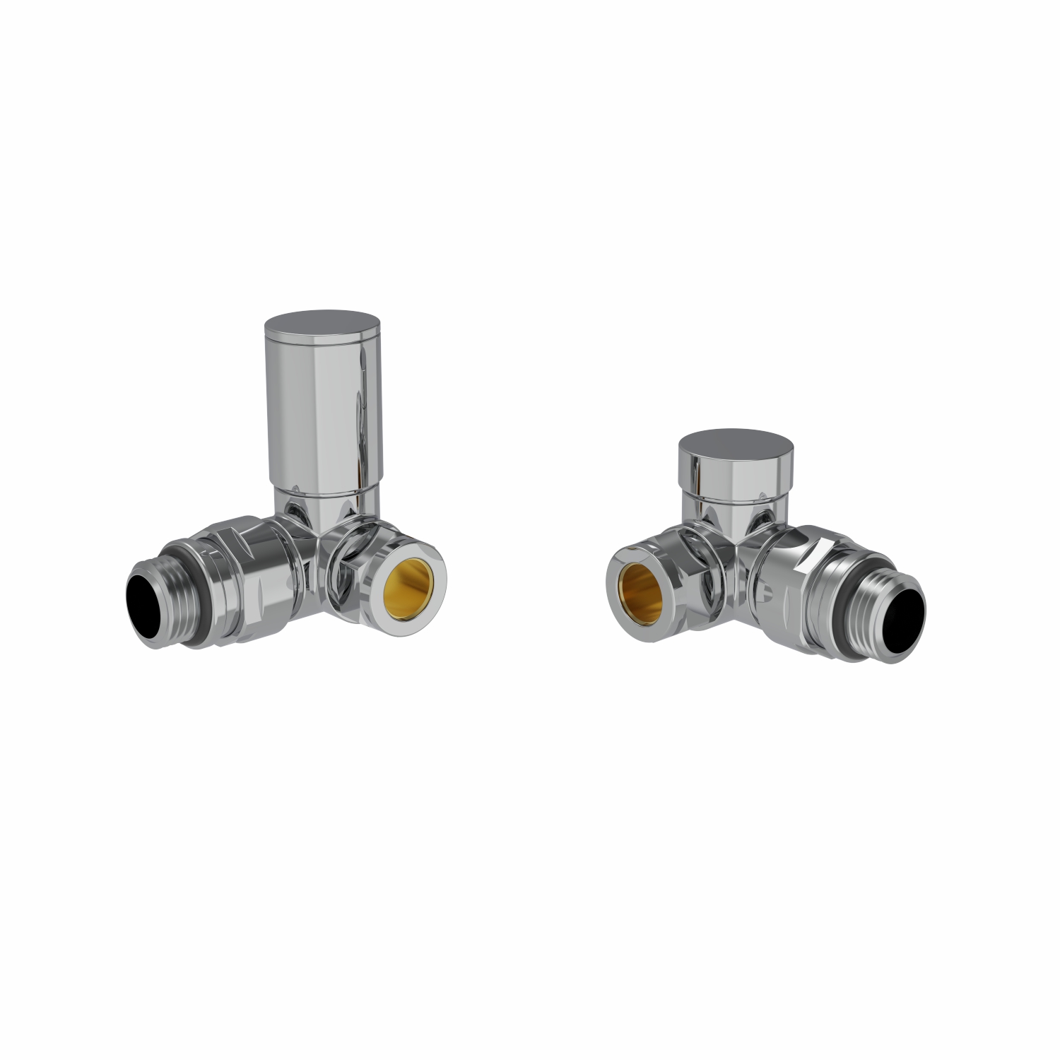 Thermostatic 1/2"x15mm Radiator Valves Brass Angled Straight Corner TRV ...
