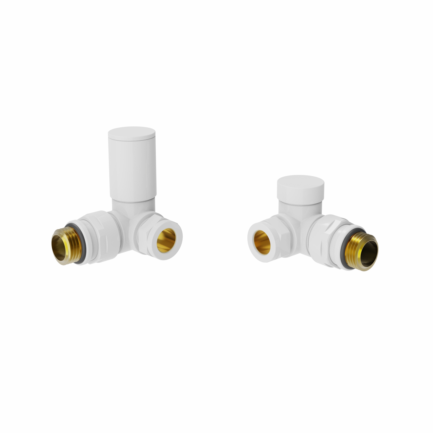 Thermostatic 1/2"x15mm Radiator Valves Brass Angled Straight Corner TRV ...