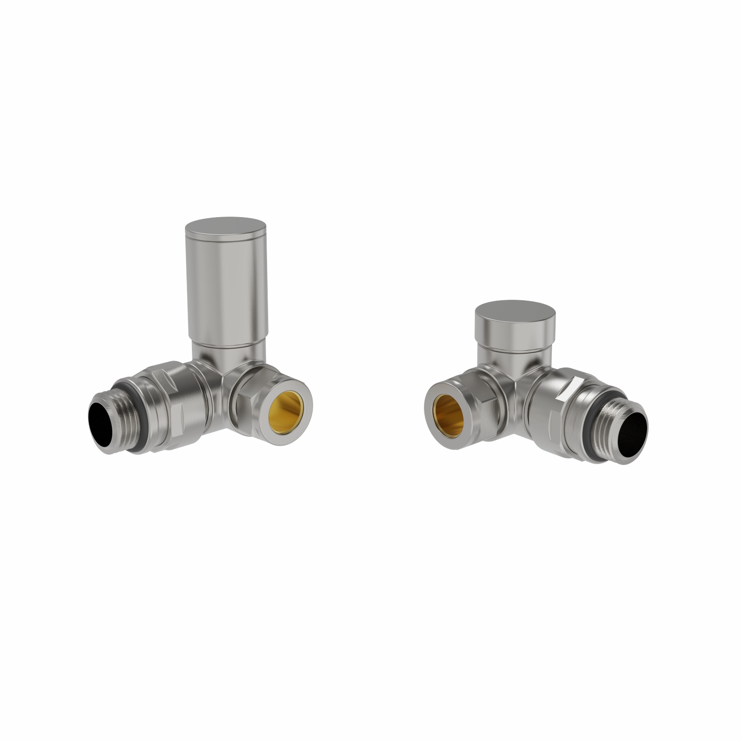 Thermostatic 1/2"x15mm Radiator Valves Brass Angled Straight Corner TRV ...
