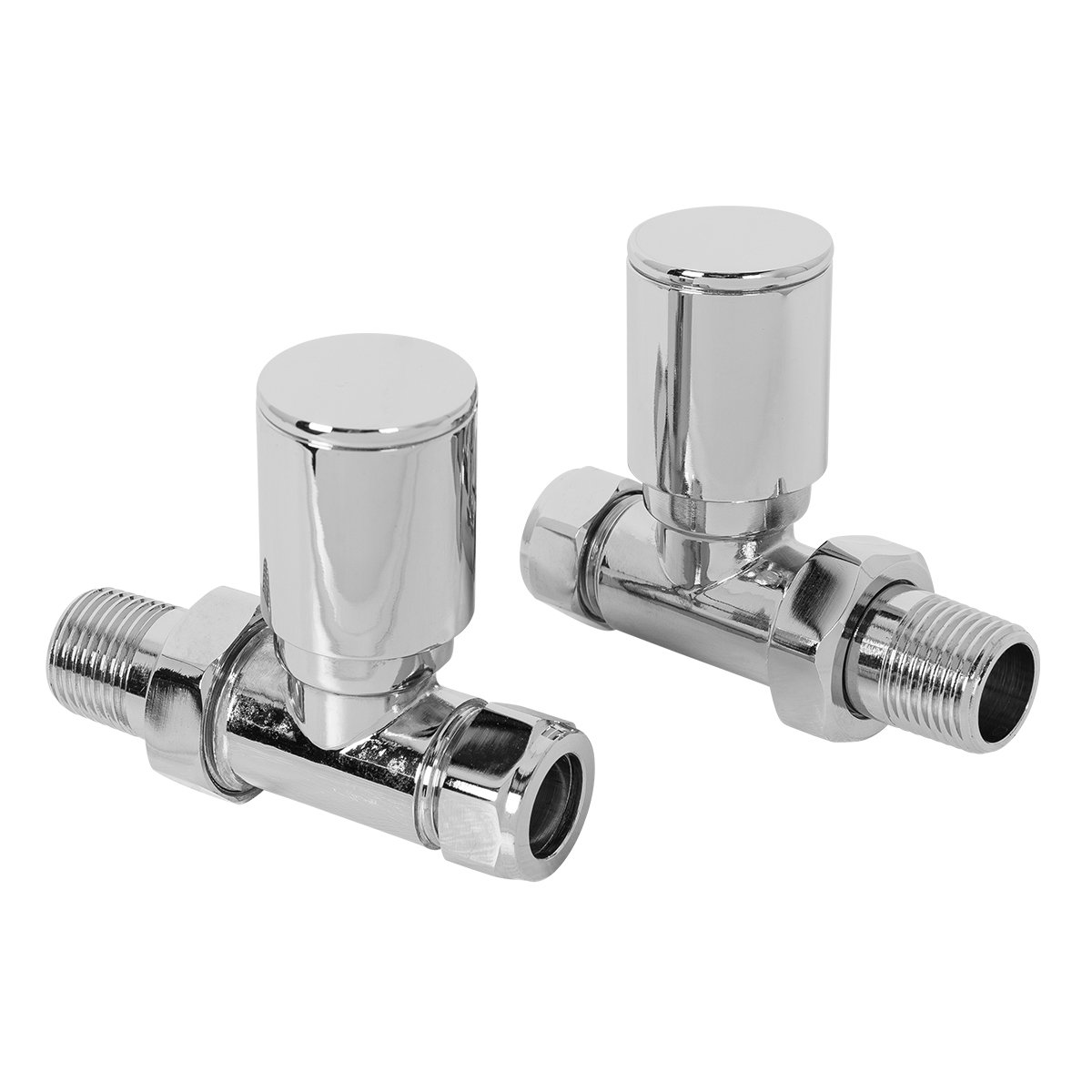 Thermostatic 1/2"x15mm Radiator Valves Brass Angled Straight Corner TRV ...