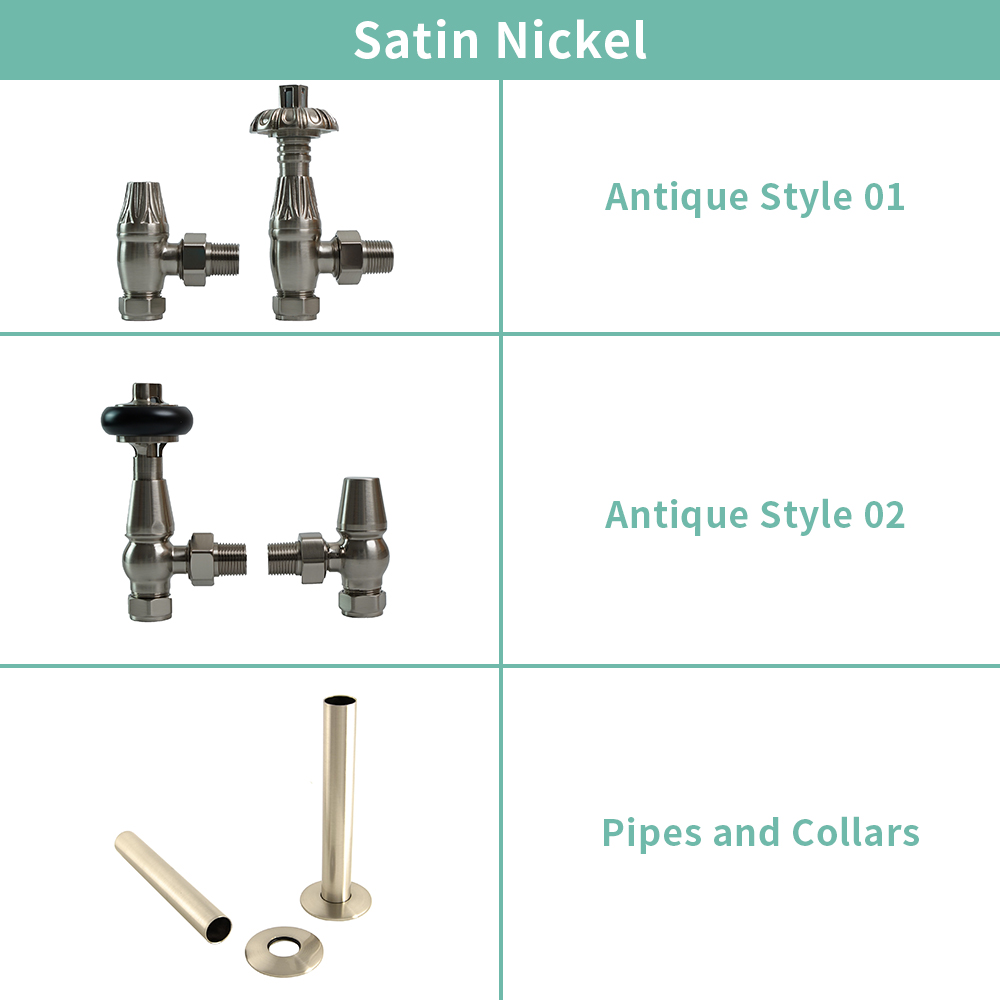 Antique Traditional Thermostatic 1/2"x15mm Angled Radiator Valves TRV ...